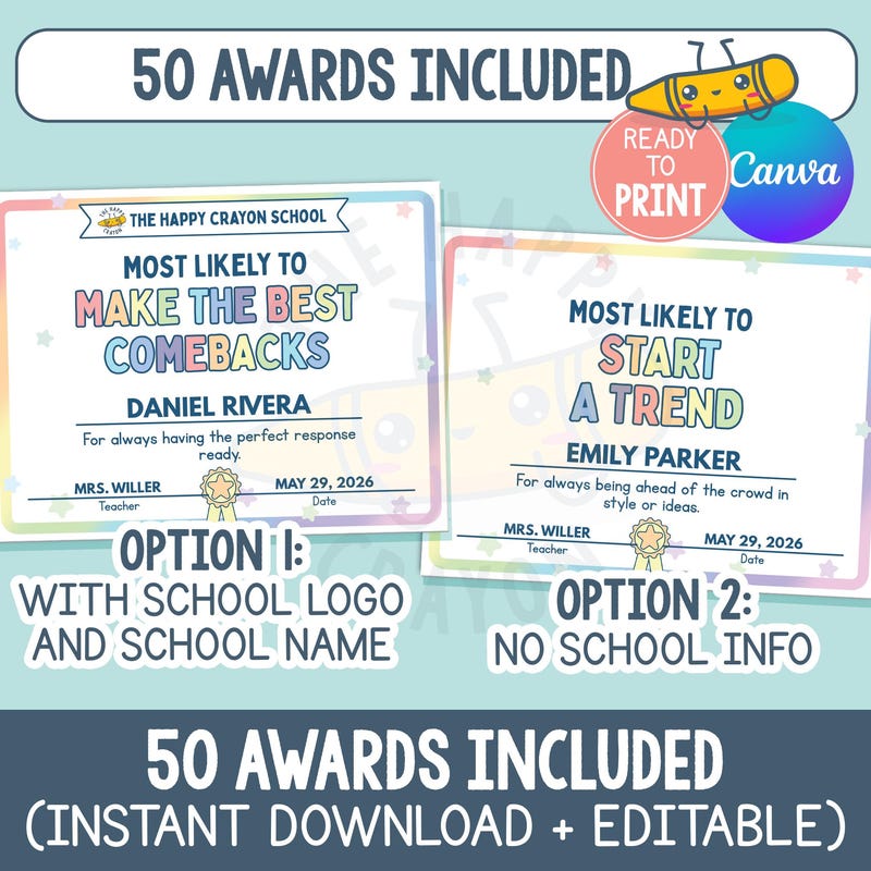 Funny End of the Year Awards - Etsy