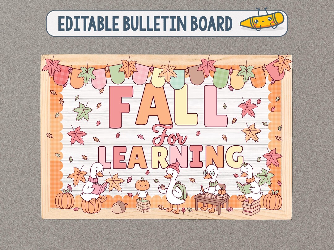 Fall Bulletin Board Kit, Goose Fall for Learning Library Bulletin Board ...