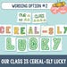 Cereal Bulletin Board Set Editable, Cereal-sly Lucky March Class Decor ...