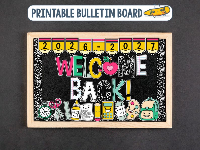 Welcome Back to School Bulletin Board Kit, Printable First Week of ...