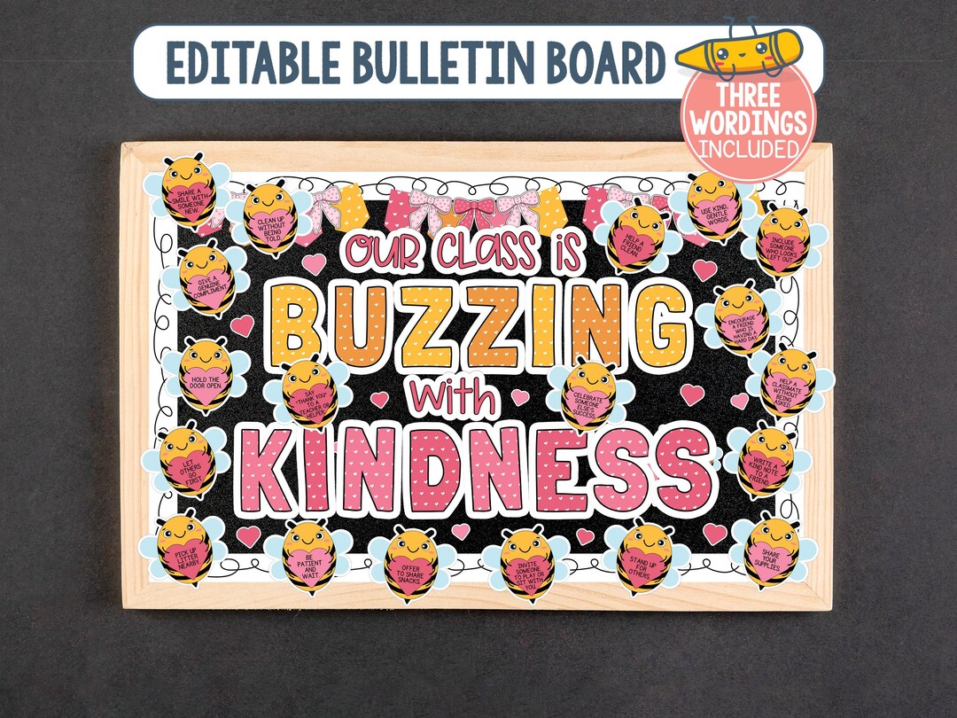 Bee Bulletin Board Ideas, Bee Classroom Decor, February Kindness ...