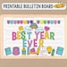 Best Year Ever Back to School Bulletin Board Kit, Printable First Day ...