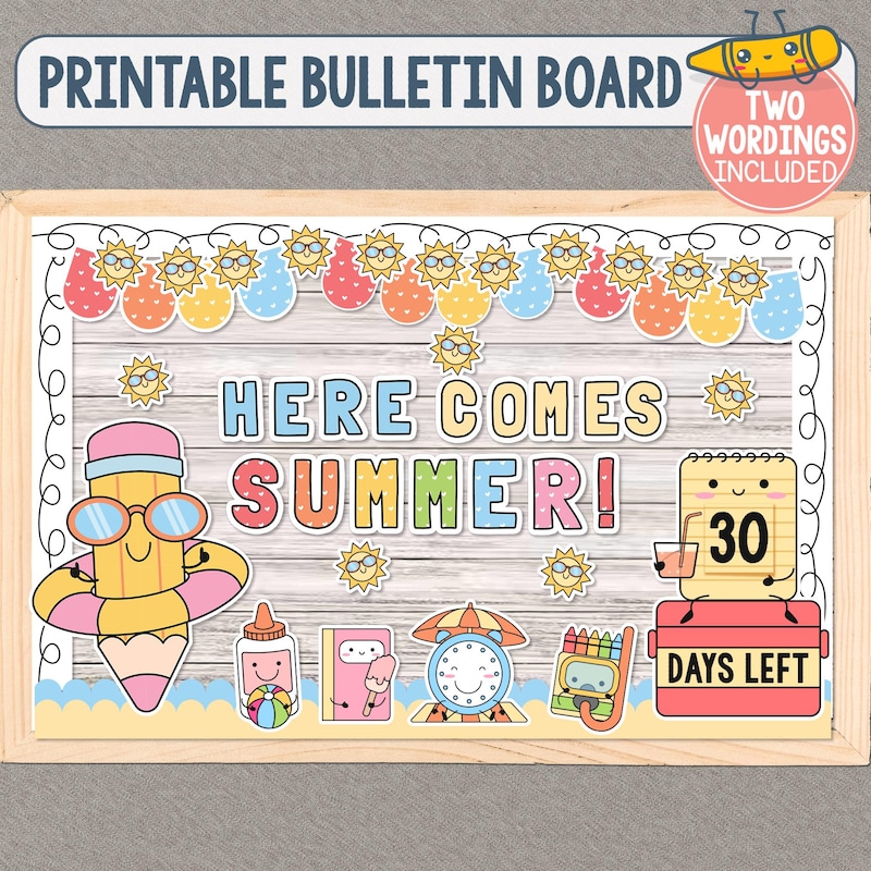 Countdown to Summer Bulletin Board - Etsy