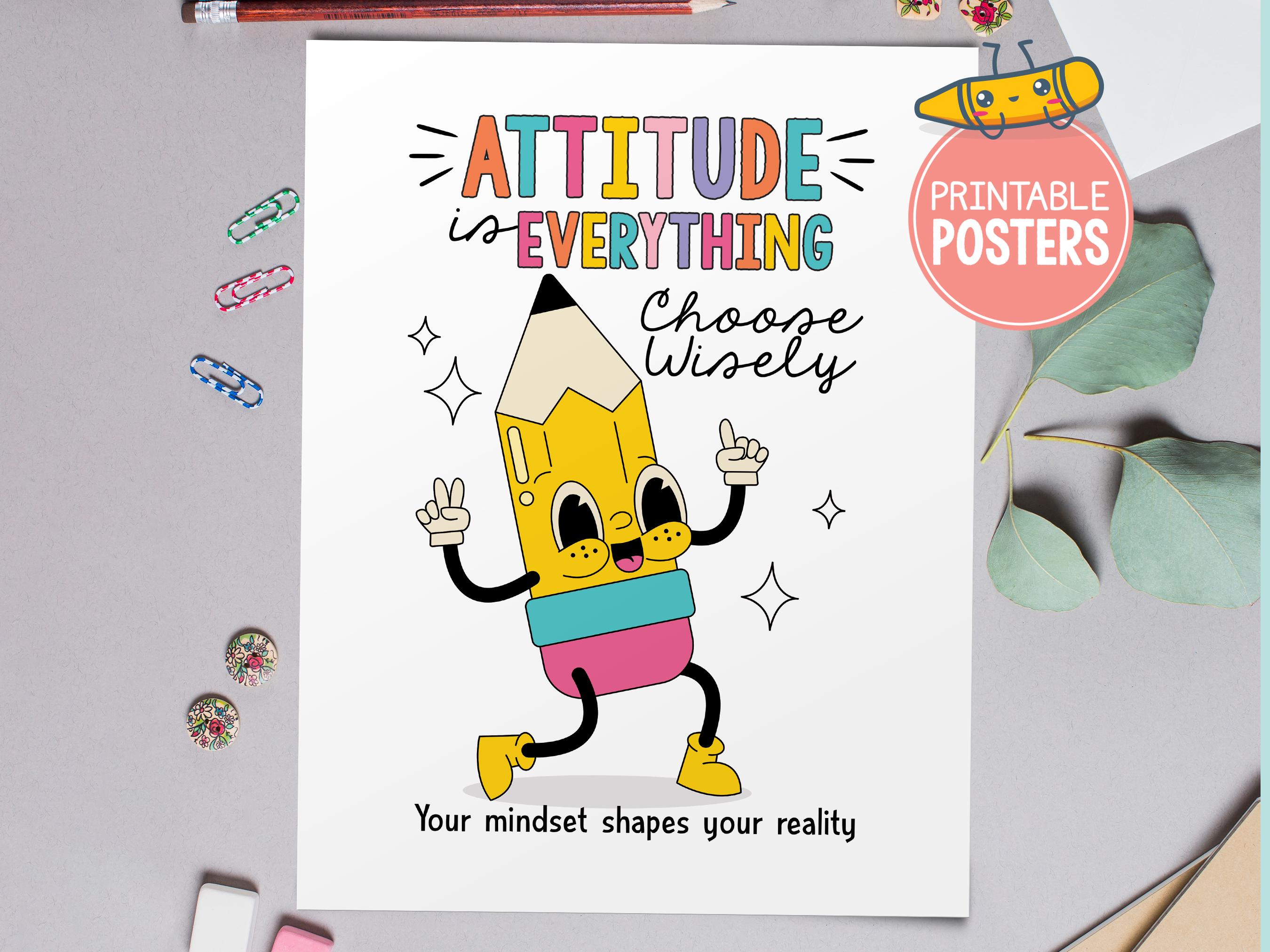 Growth Mindset Sign, Printable Positive Affirmation School Poster Set ...