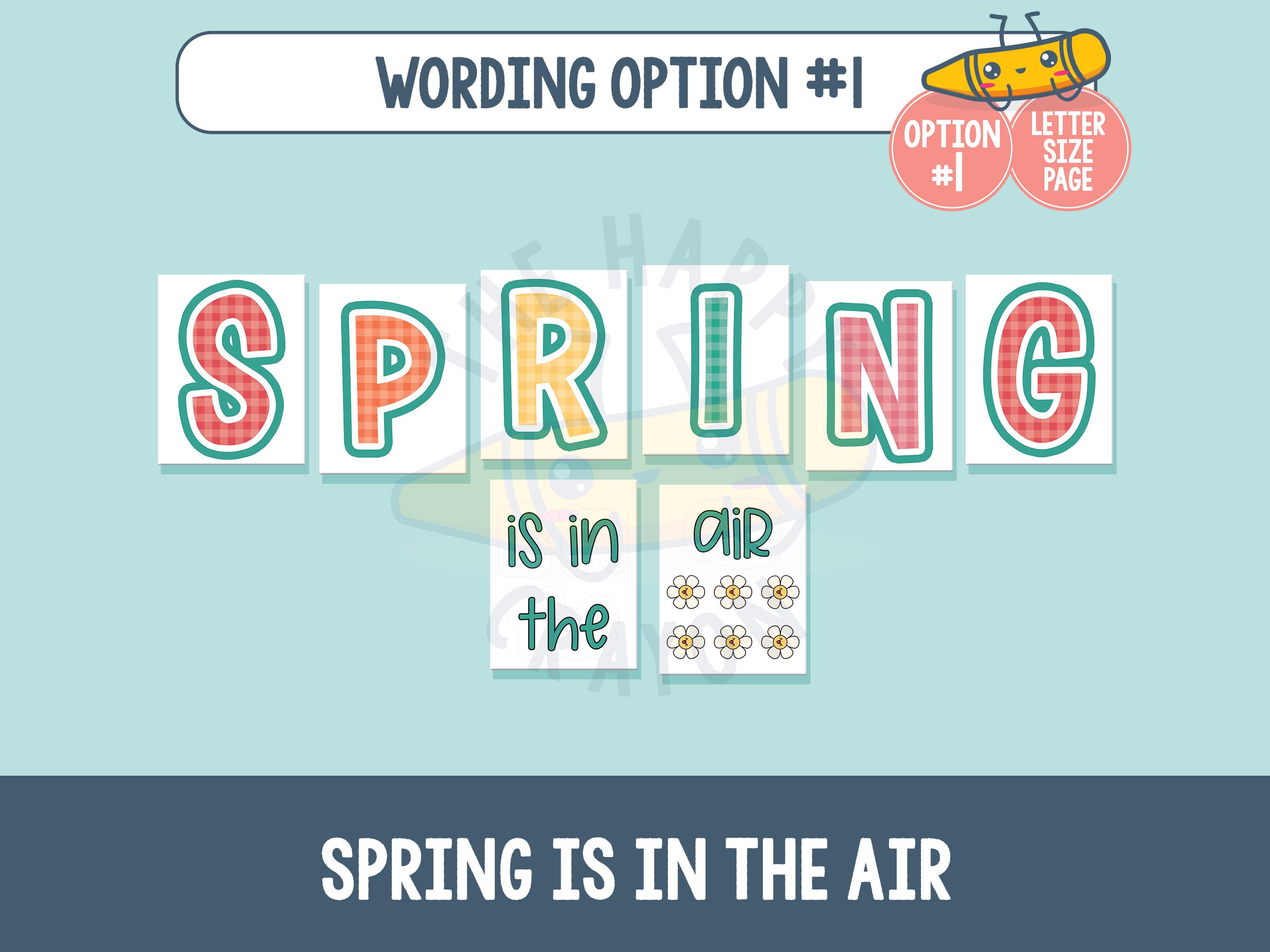Spring Bulletin Board Ideas Editable, April Door Decor, Blooming ...