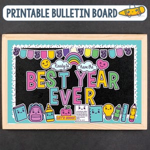 Best Year Ever Back to School Bulletin Board Kit, Printable First Day ...