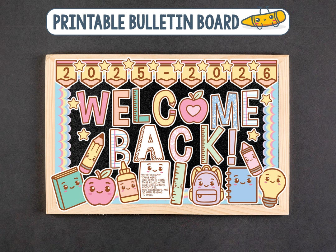 Welcome Back to School Bulletin Board Kit, Printable First Week of ...