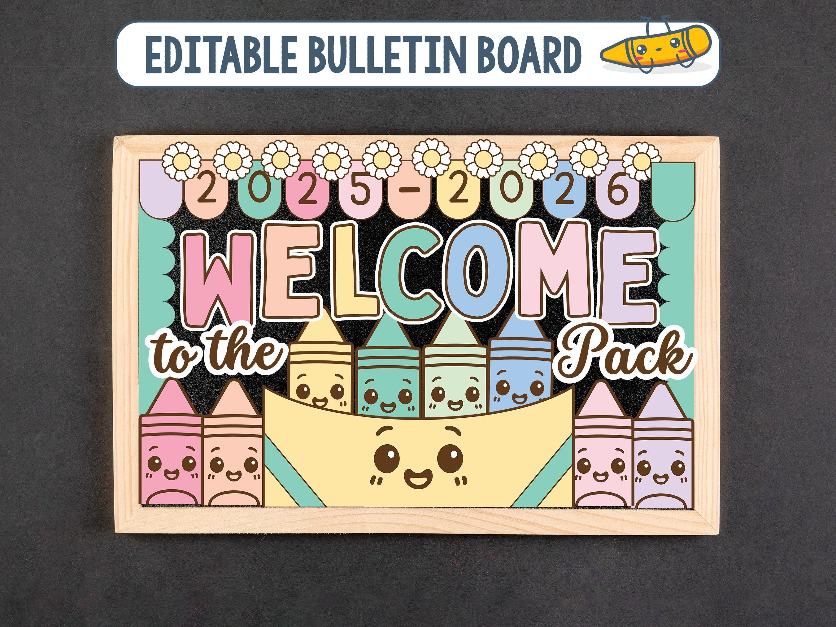 Welcome Back to School Bulletin Board Idea, Editable First Day of ...