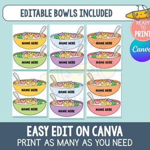 Cereal Bulletin Board Set Editable, Cereal-sly Lucky March Class Decor ...