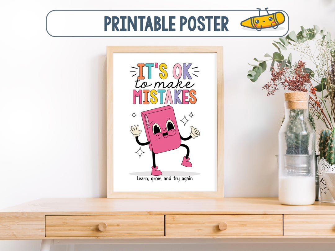 Positive Affirmation Printable, Groovy Classroom Decor, Growth Mindset ...