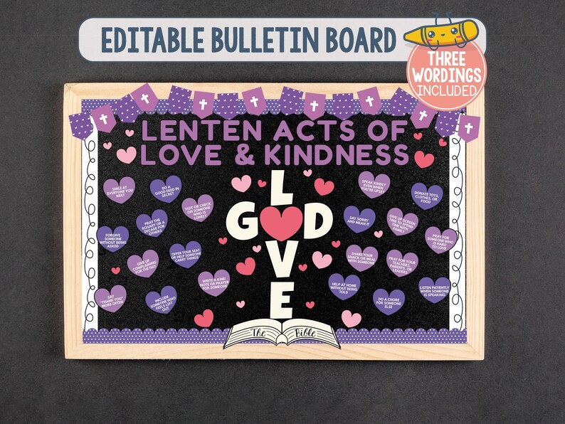 Lent Bulletin Board Ideas, Catholic Bulletin Board Set, Jesus Religious ...