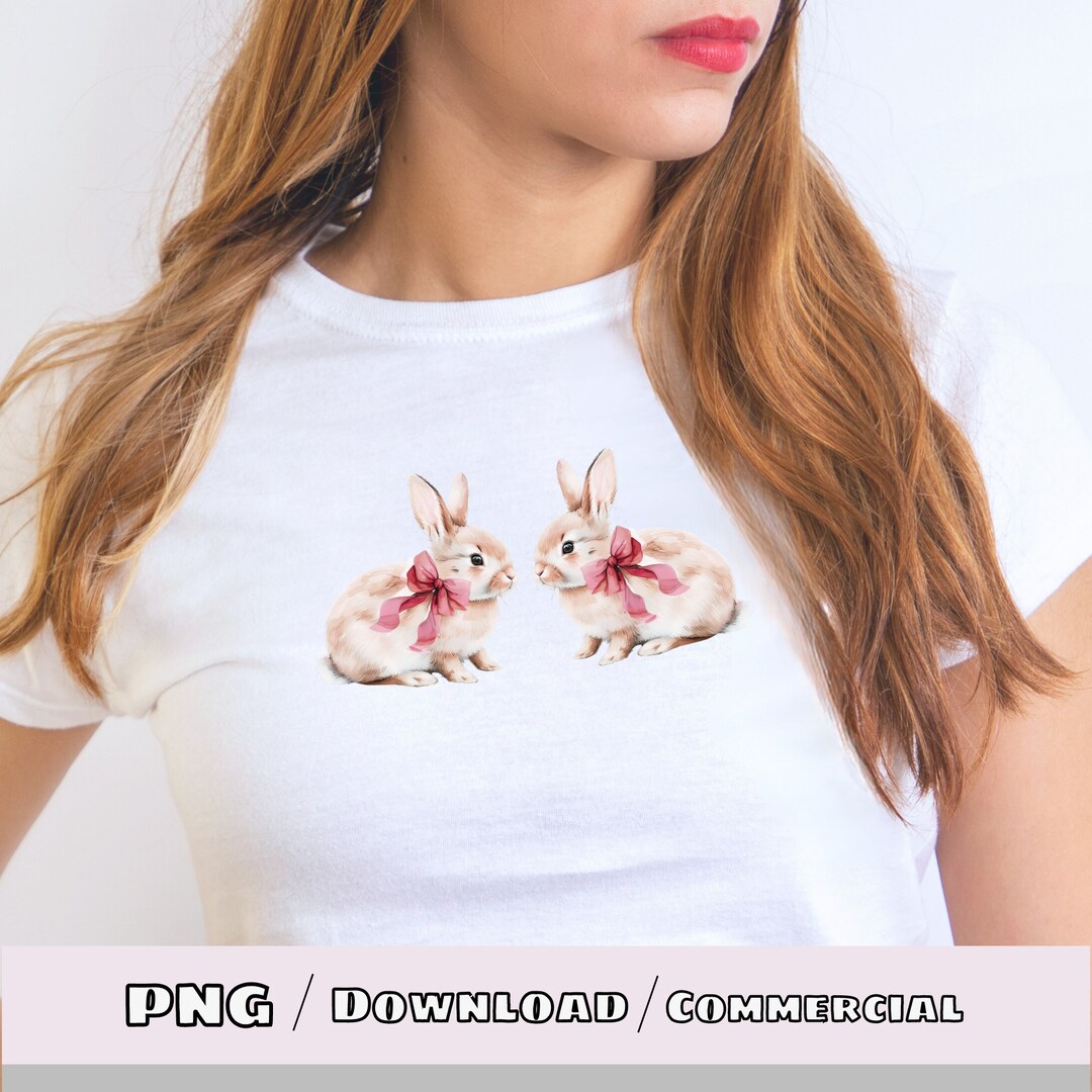 Rabbit Coquette PNG Easter Bunny PNG Girl Era Girl Club Sublimation ...
