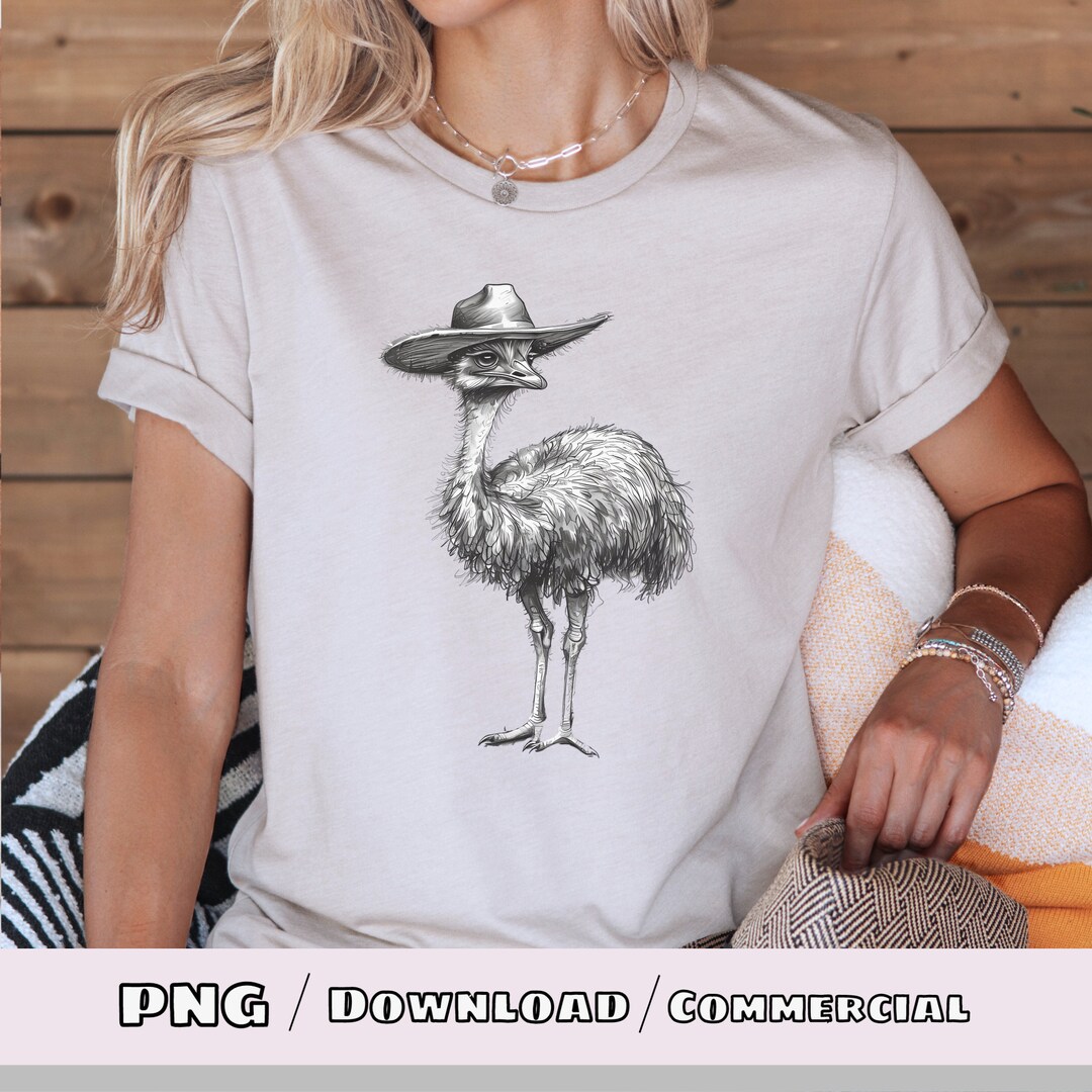 Cowboy Emu PNG Western Vintage 90s Retro Transparent Digital Download ...