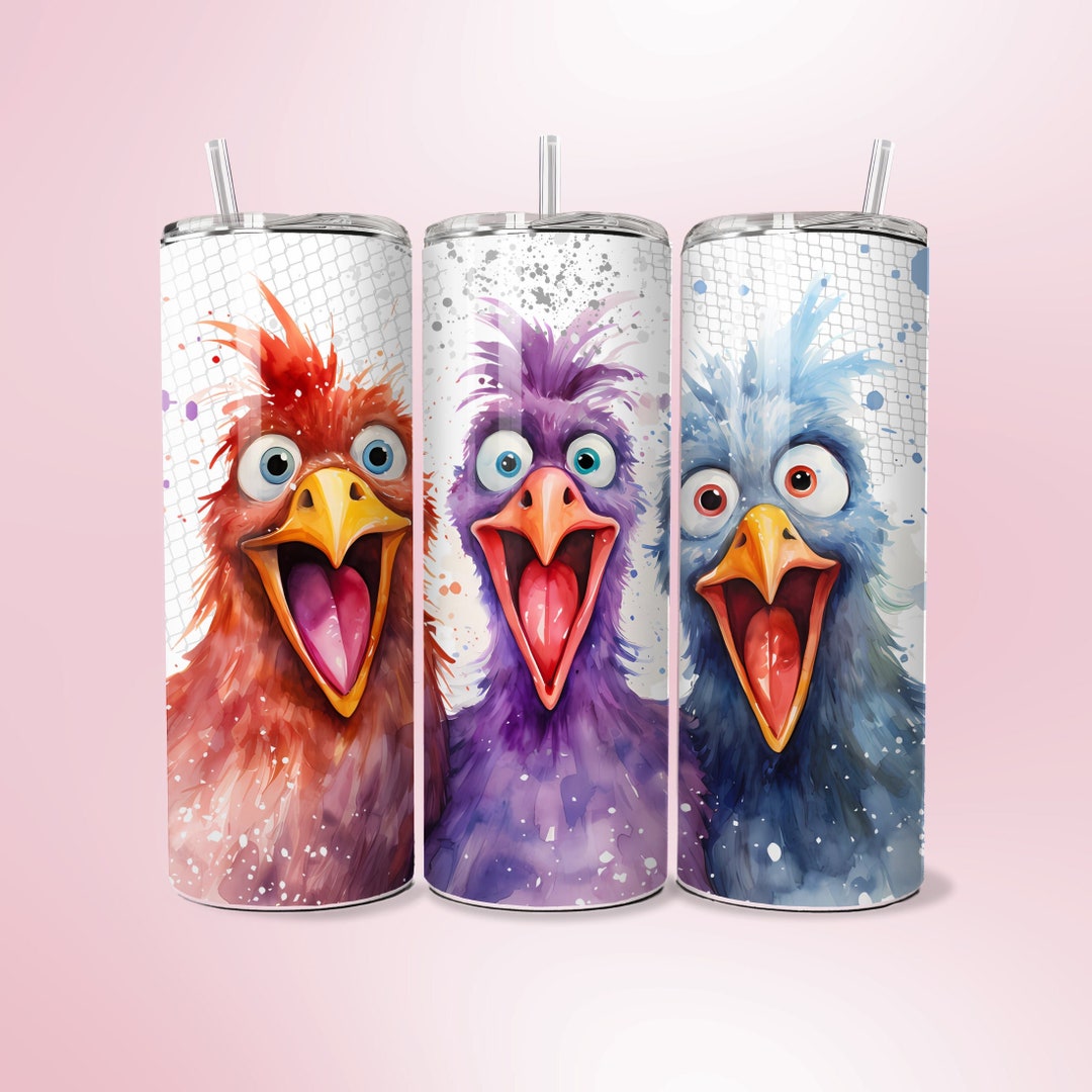 Chicken Tumbler Wrap PNG 20oz Straight Skinny Tumbler Funny Chickens ...