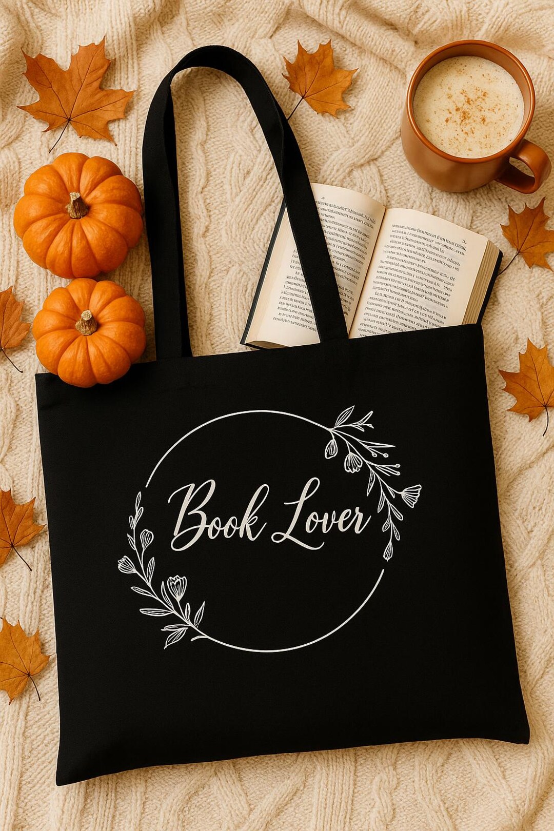 Personalized Book Lover Tote Bag: Custom Name, Organic Cotton - Etsy