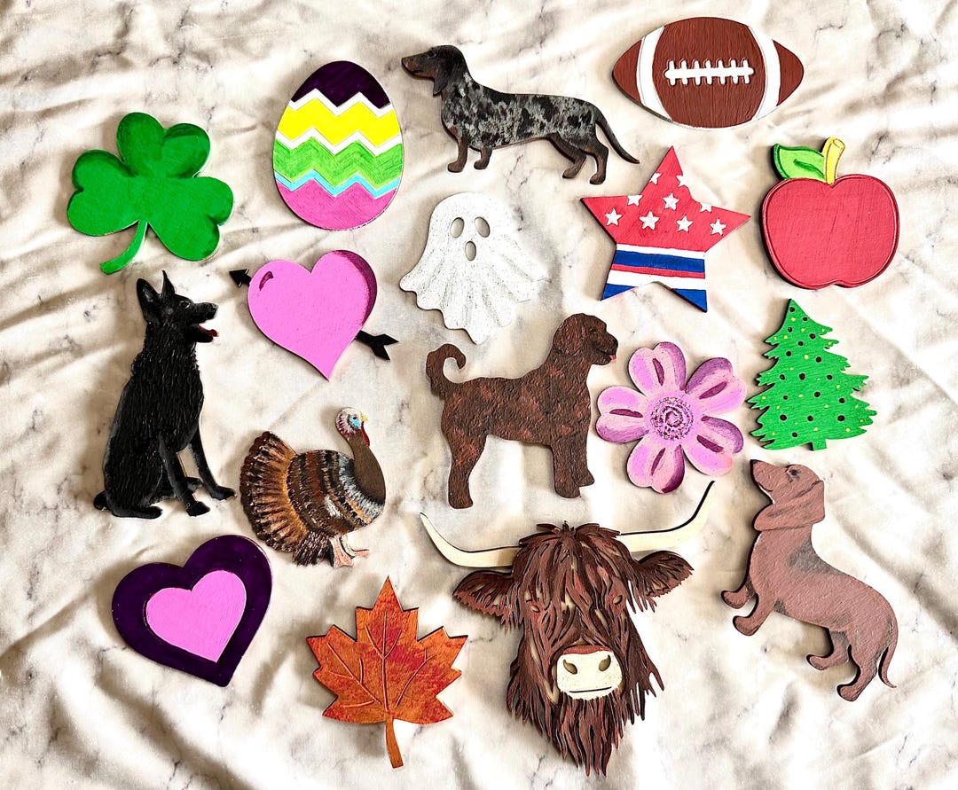 3" Velcro Wood Pieces, Wood Pieces for Signs, Interchangeable Home ...