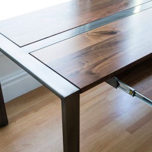 Walnut Desk With Keyboard Trays, Steel Frame, Custom, 'zeeva' Series ...