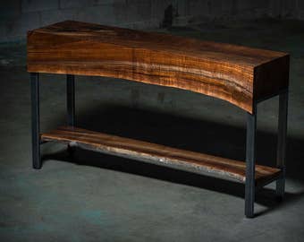 Live Edge Waterfall Table - Etsy