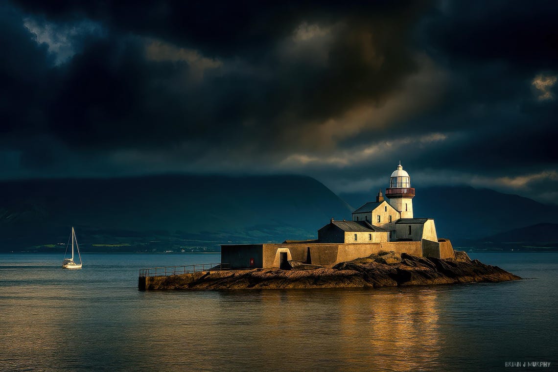 Fenit Lighthouse, Fenit, Great Samphire Island, Ireland, County Kerry ...