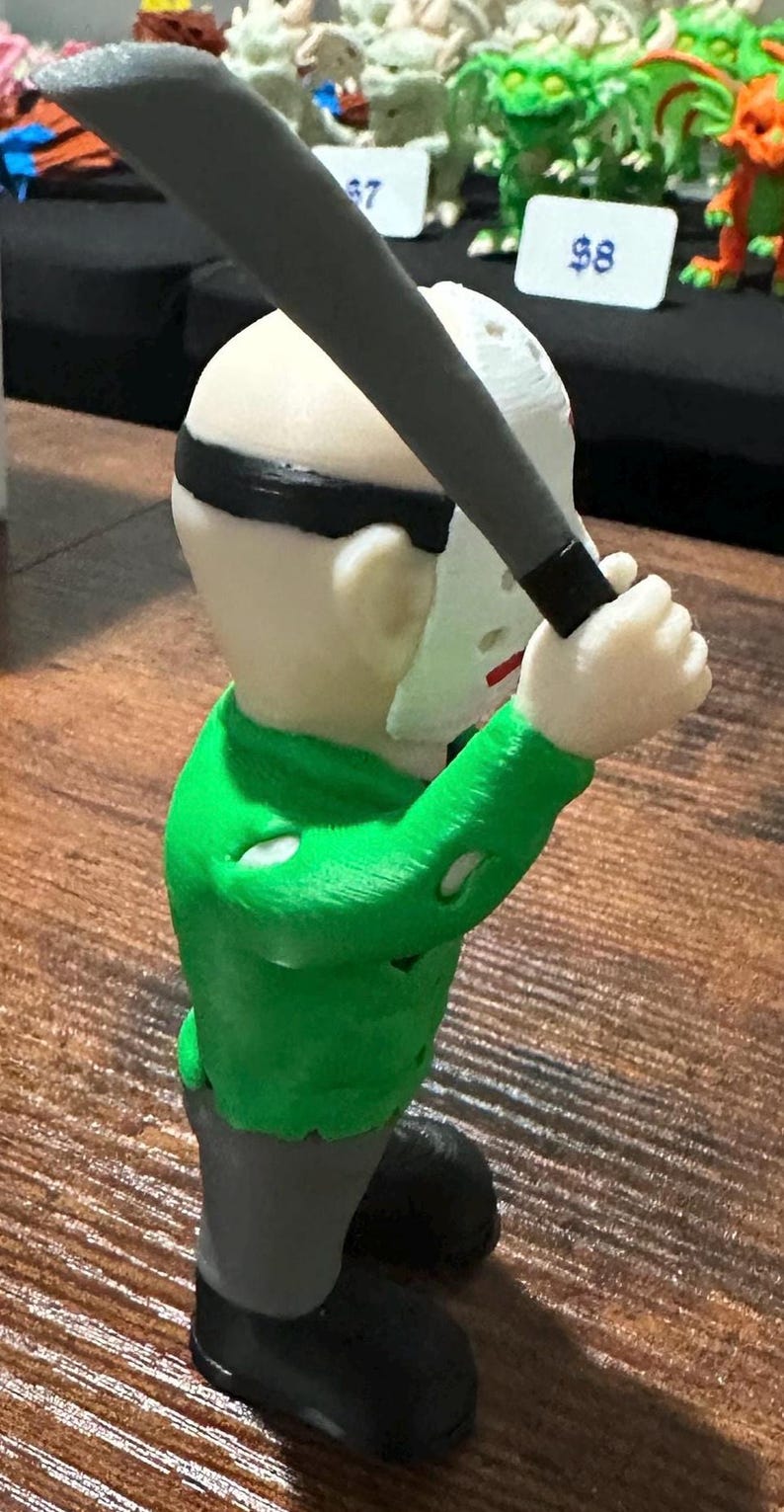 Jason Horror Character Figure With Iconic Green Jacket and Hockey Mask ...