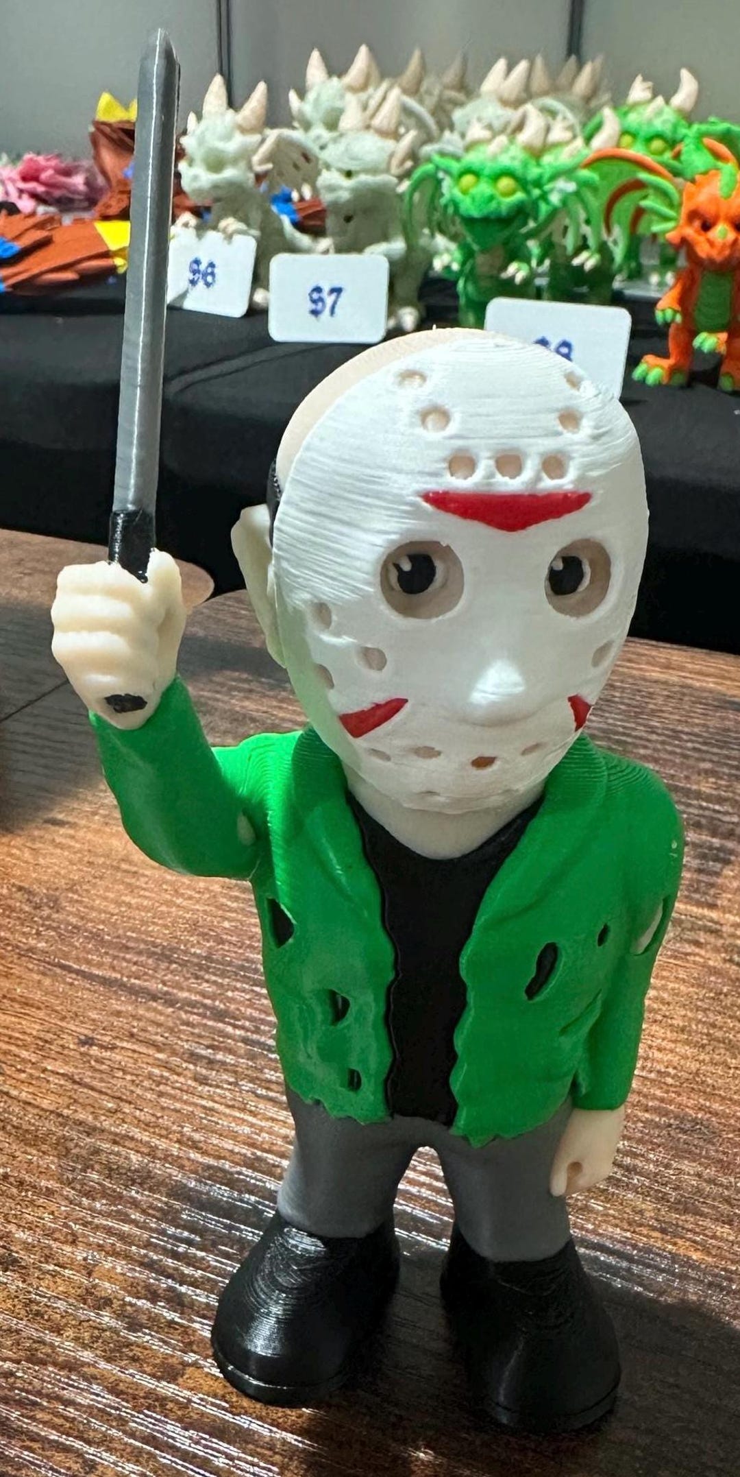 Jason Horror Character Figure With Iconic Green Jacket and Hockey Mask ...