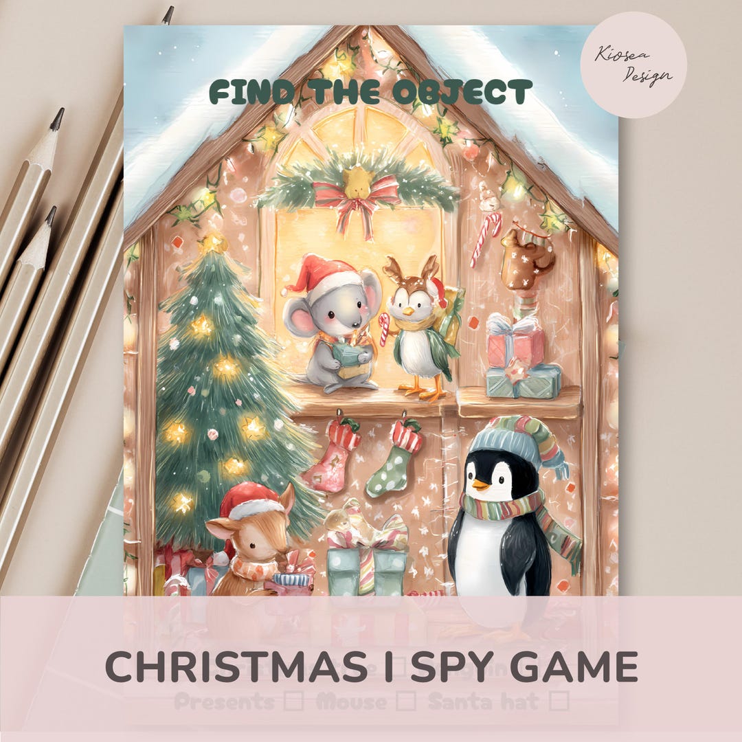 Christmas I Spy Game Printable: Winter Holiday Seek and Find (A4 PDF ...