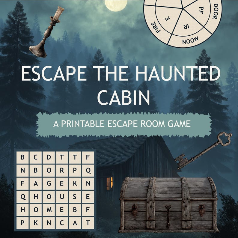 Escape Room, Haunted Cabin Puzzle Game: Appalachian Adventure, Rebus ...