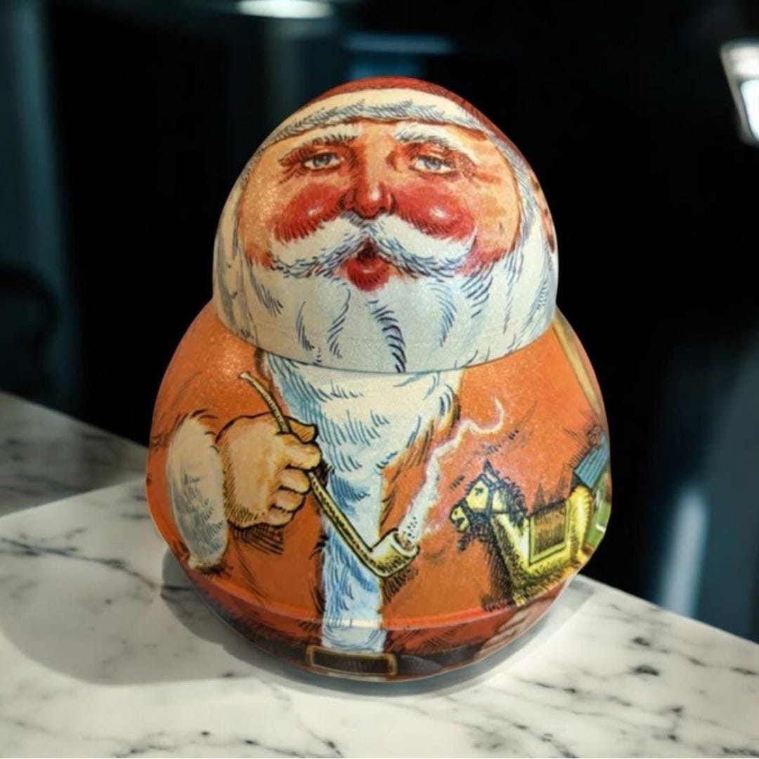 Vintage Santa Claus Tin/tobacco Stash - Etsy