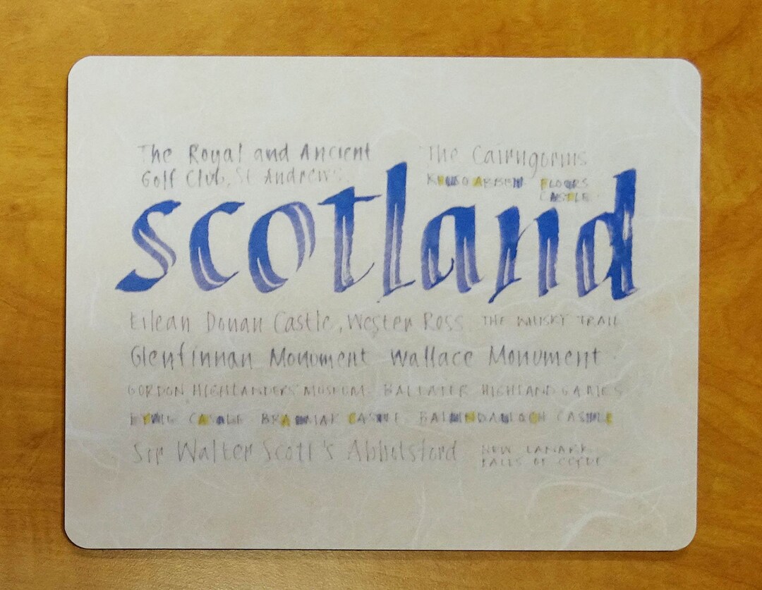 Placemat Scotland Table Mat Home Gift Housewarming Gift - Etsy