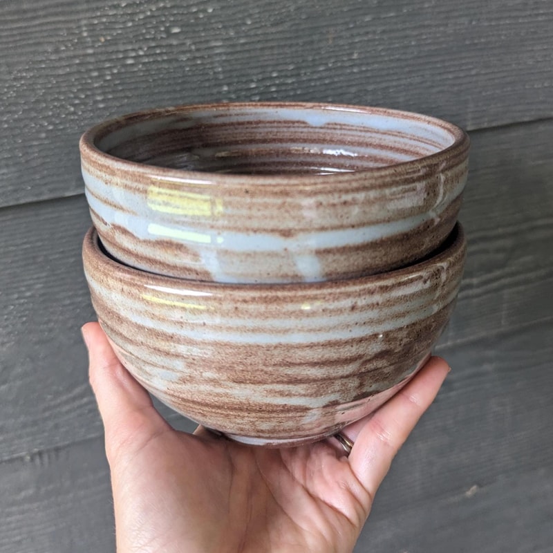 Brown and White Pasta Bowls - Etsy