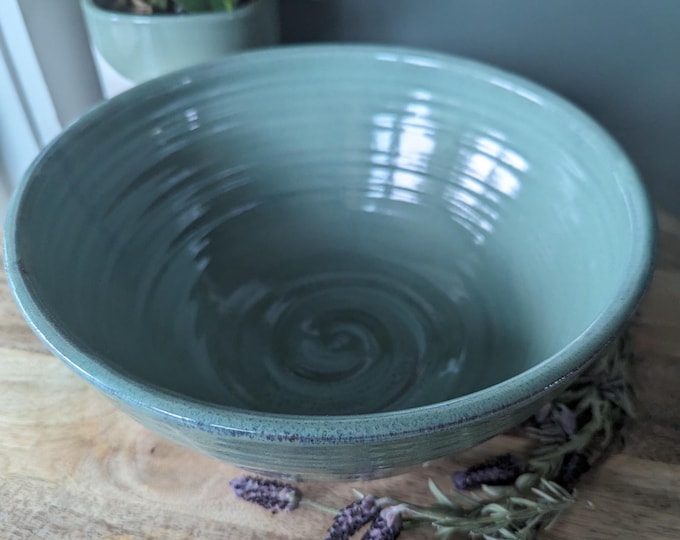 Sourdough Mixing Bowl Stoneware Bread Bowl Wheel Thrown Prep Bowls 9.5 ...
