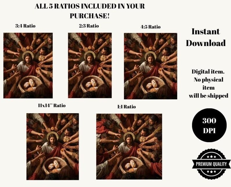 Printable Christ Appears to Seven Disciples Wall Art Digital Download ...