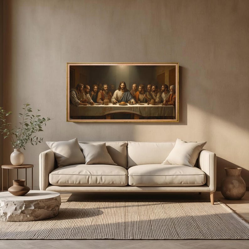 The Last Supper Tenebrism Style Printable Wall Art – Realistic Jesus ...