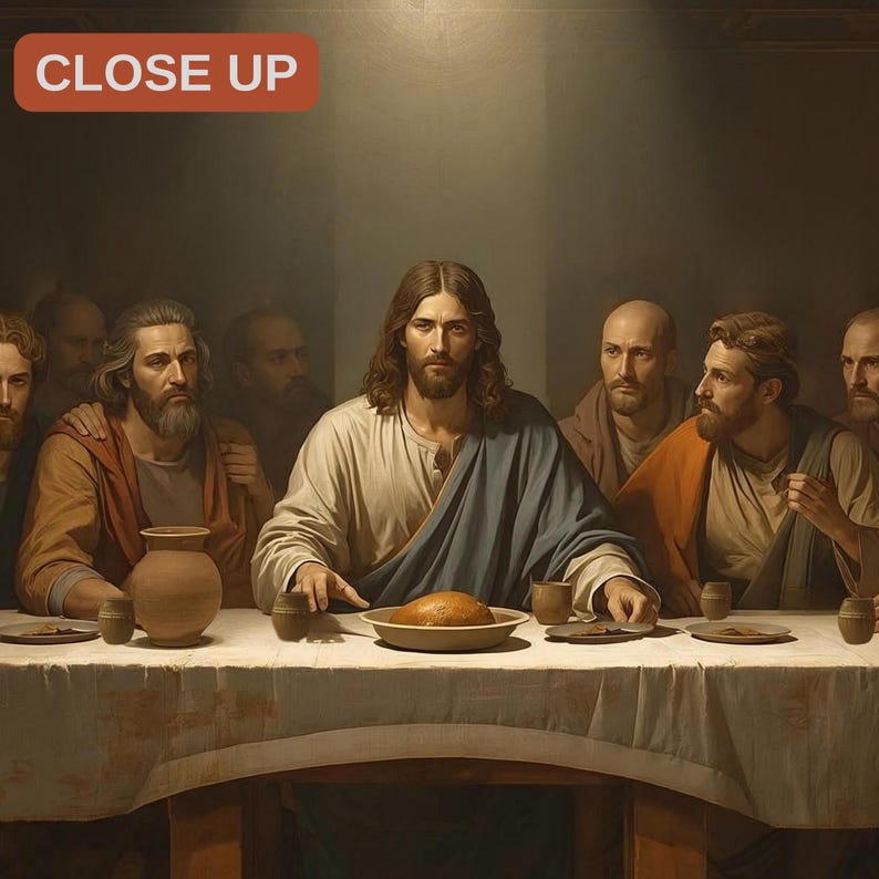The Last Supper Tenebrism Style Printable Wall Art – Realistic Jesus ...