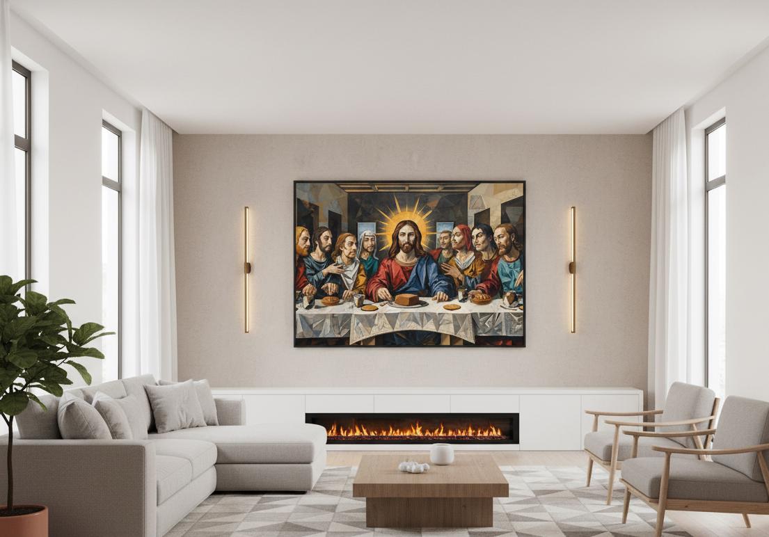 Abstract Printable the Last Supper Wall Art (300 DPI) Digital Download ...