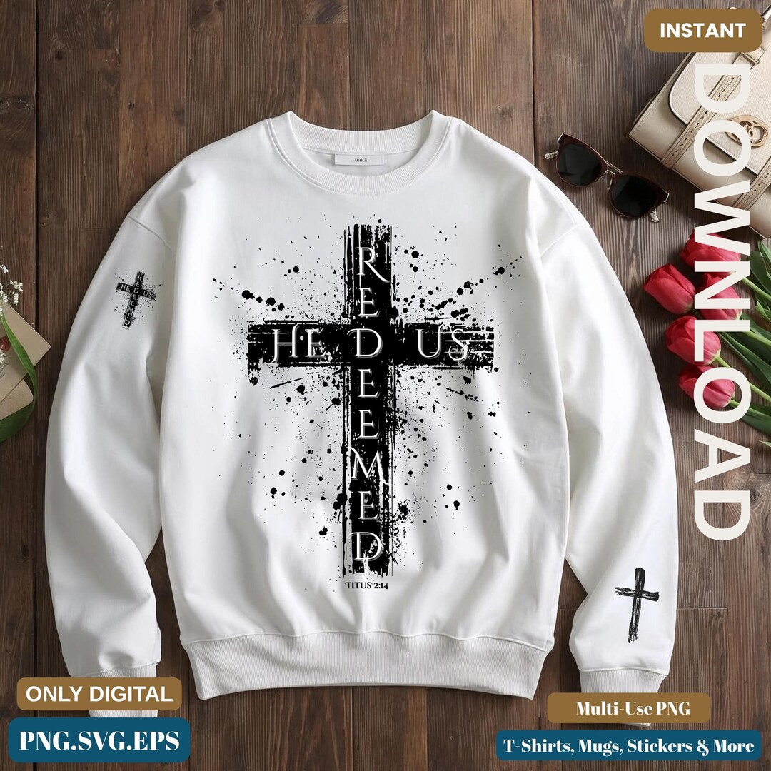 Redeemed SVG PNG - Christian SVG, Cross Png, Christian Png, Faith Based ...