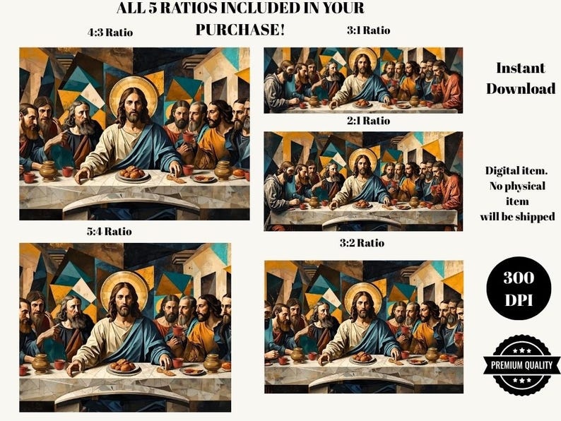 Last Supper - Abstract Last Supper Cubist & Post-impressionist ...