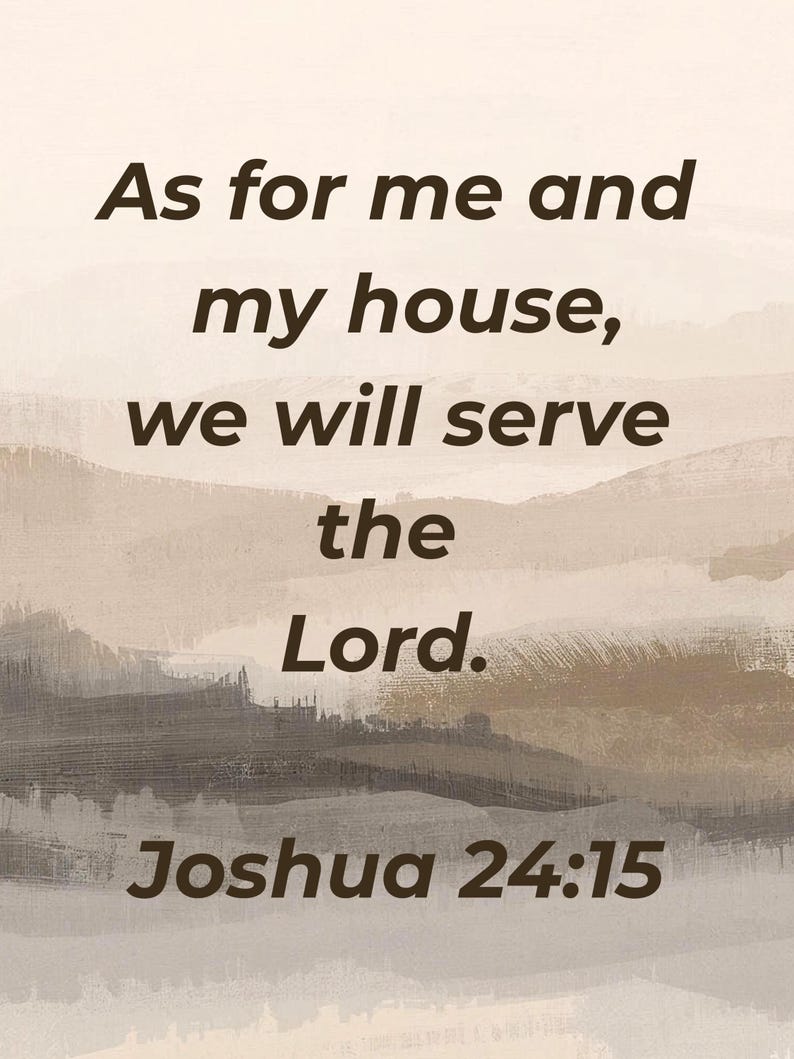 Bible Verses Scripture Catholic Wall Art, Joshua 2415 Printable ...