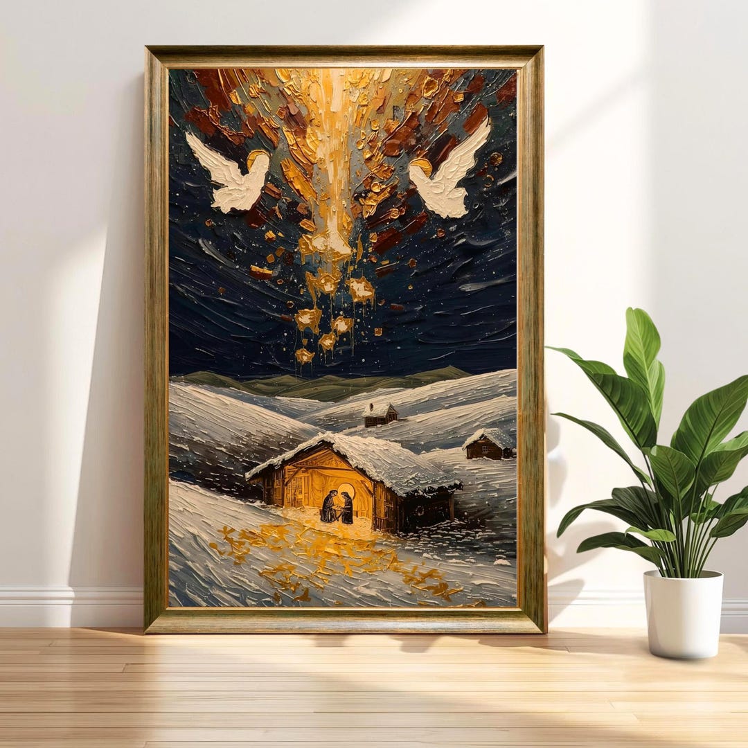 Nativity Holy Night Print Star of Bethlehem Art Digital Download ...