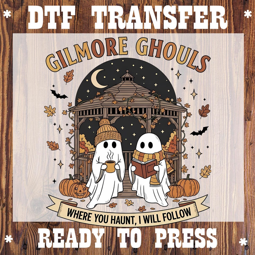 Gilmore Ghouls Halloween DTF Heat Transfer: Ghost Couple Parody - Etsy