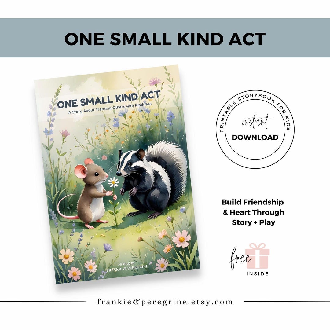 Kindness Storybook & Activity Bundle: Printable Children's Book (PDF ...