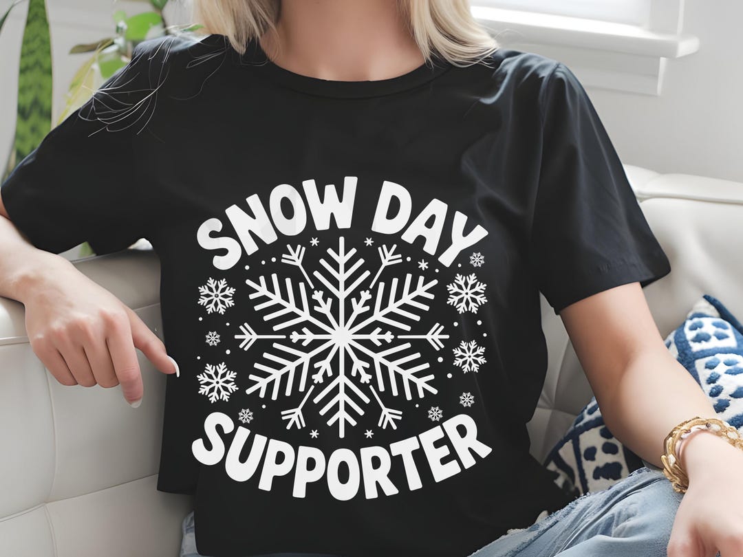 Snow Day Supporter Winter Snowflake Svg Png Pdf Eps Dxf | Cute Snow Day ...