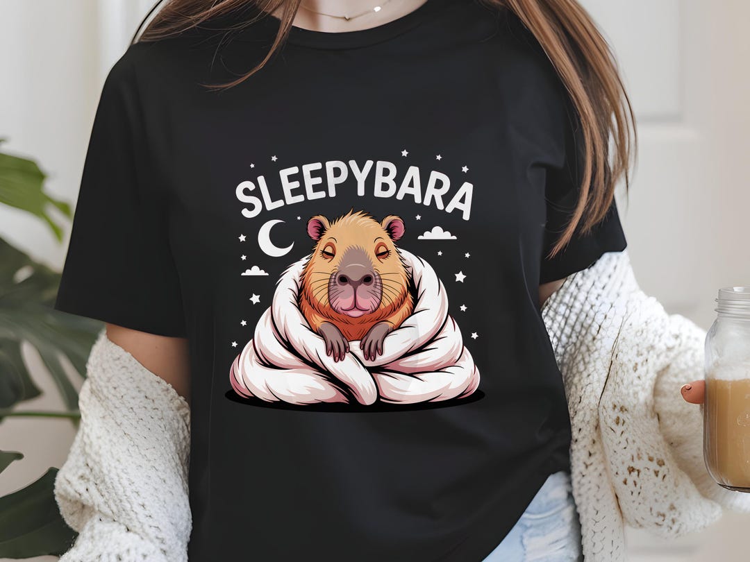 Official Sleepshirt Capybara SVG PNG, Cute Sleeping Capybara Design ...