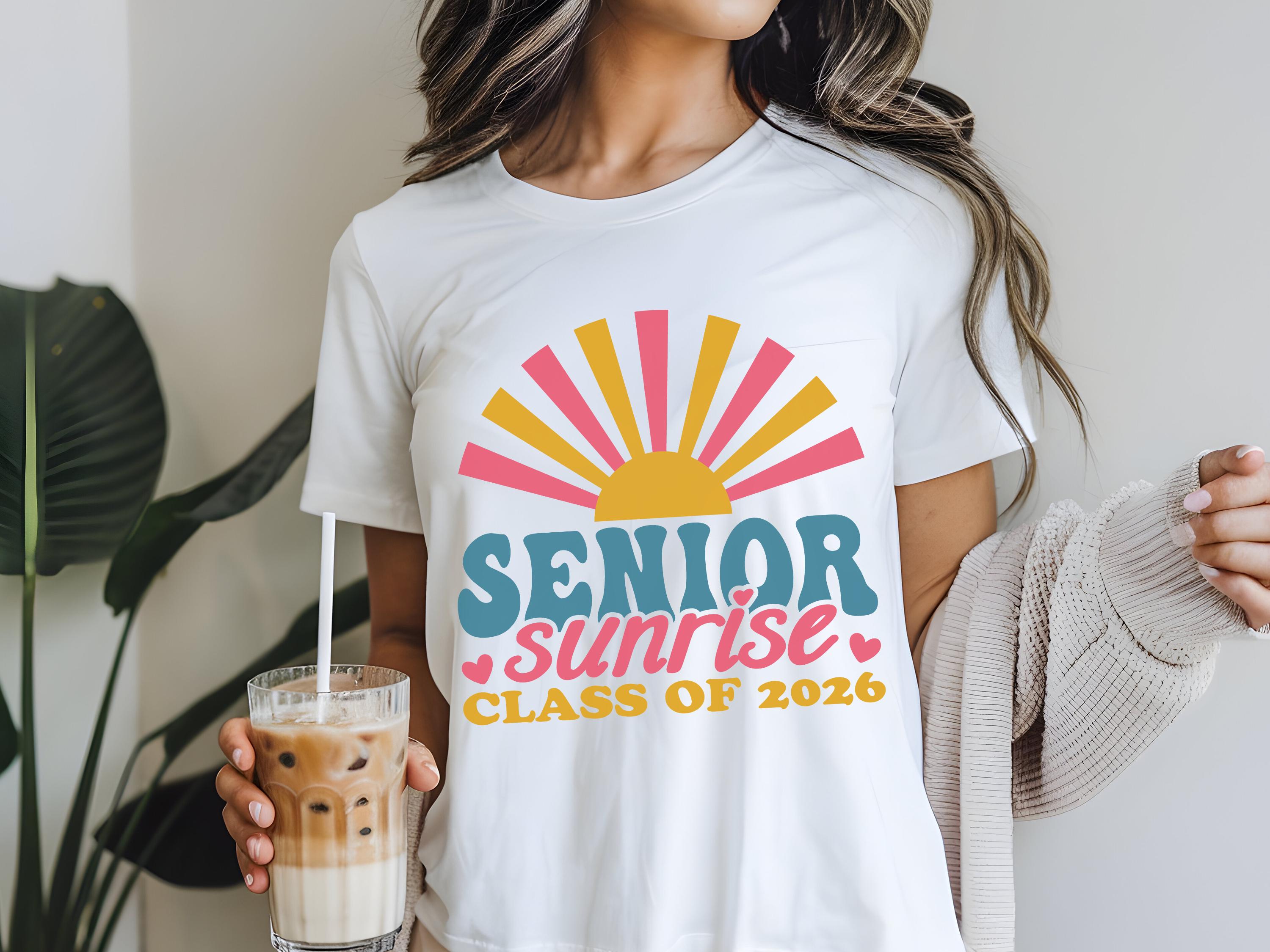 Senior Sunrise 2026 PNG: Retro Boho Graduation Shirt Design (digital ...