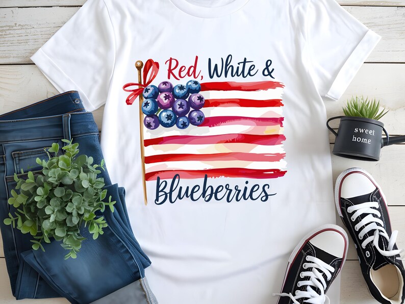 Red White and Blueberries SVG | Patriotic Summer Clipart | 4th of July ...