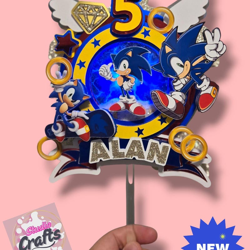 Sonic Cake Topper - Etsy