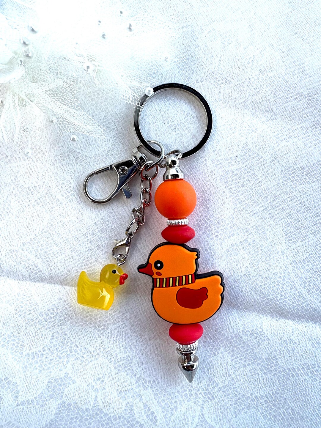 Unique 3” Jeep Rubber Duck Silicone Keychain Bag Purse Charm With Charm ...