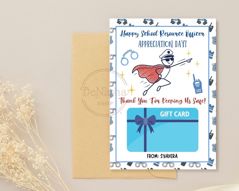 School Resource Officer Card Holder Printable | School Officer Card ...