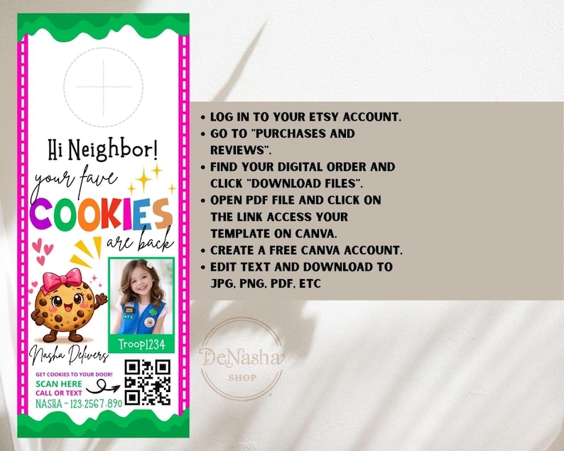2026 Scout Cookie Door Hanger | Scout Cookie Door Hanger Printable With ...
