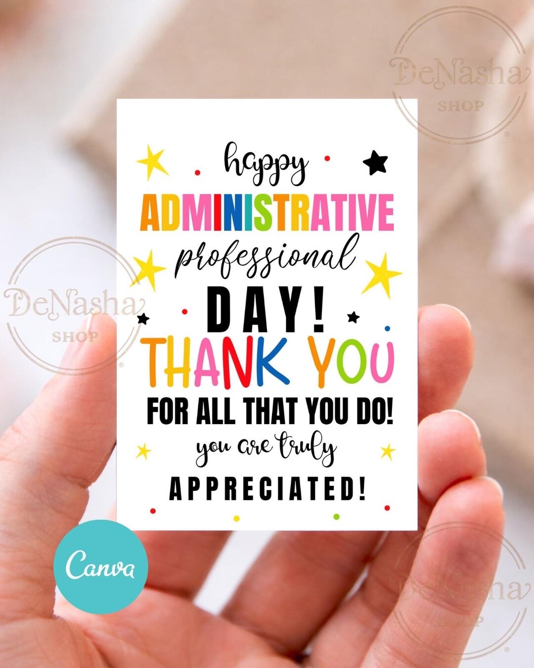 Administrative Professionals Day Gift Tag Printable (PDF) - Etsy